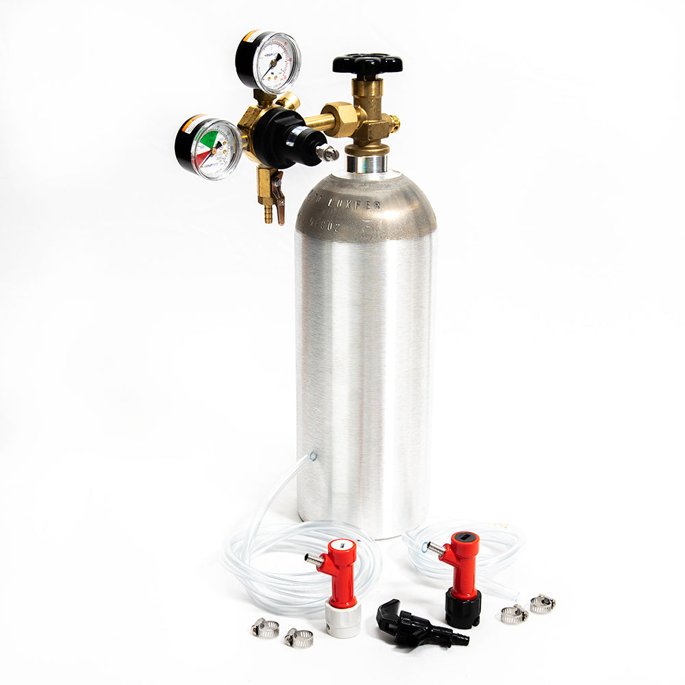 CO2 PIN LOCK Kit with NEW aluminum 5lb CO2 Tank – Corny Keg